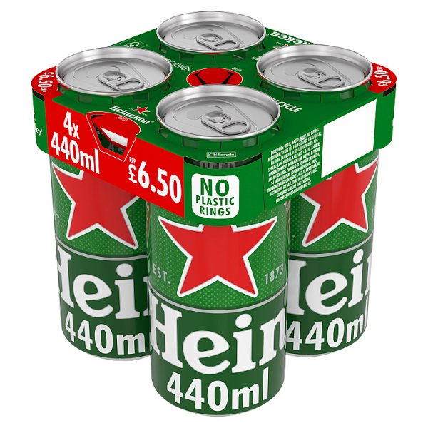 Heineken Premium Lager Beer Cans 4x440ml (Case of 6 x 4x440ml ...